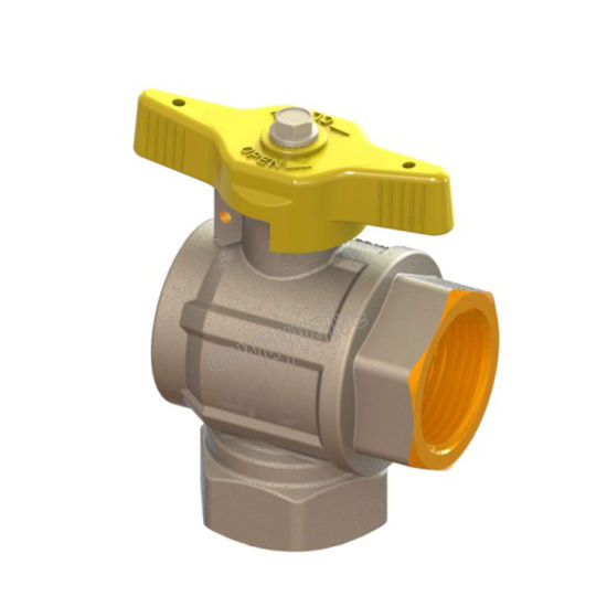 Gas Meter Reduced-Bore Inlet Ball Valve with Yellow Sealable T-Handle ...