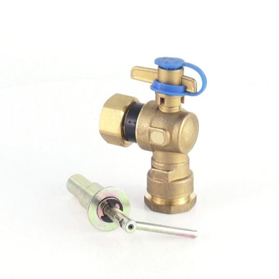 OEM Factory Brass Straight Type Water Meter Lockable Ball Valve (DW ...